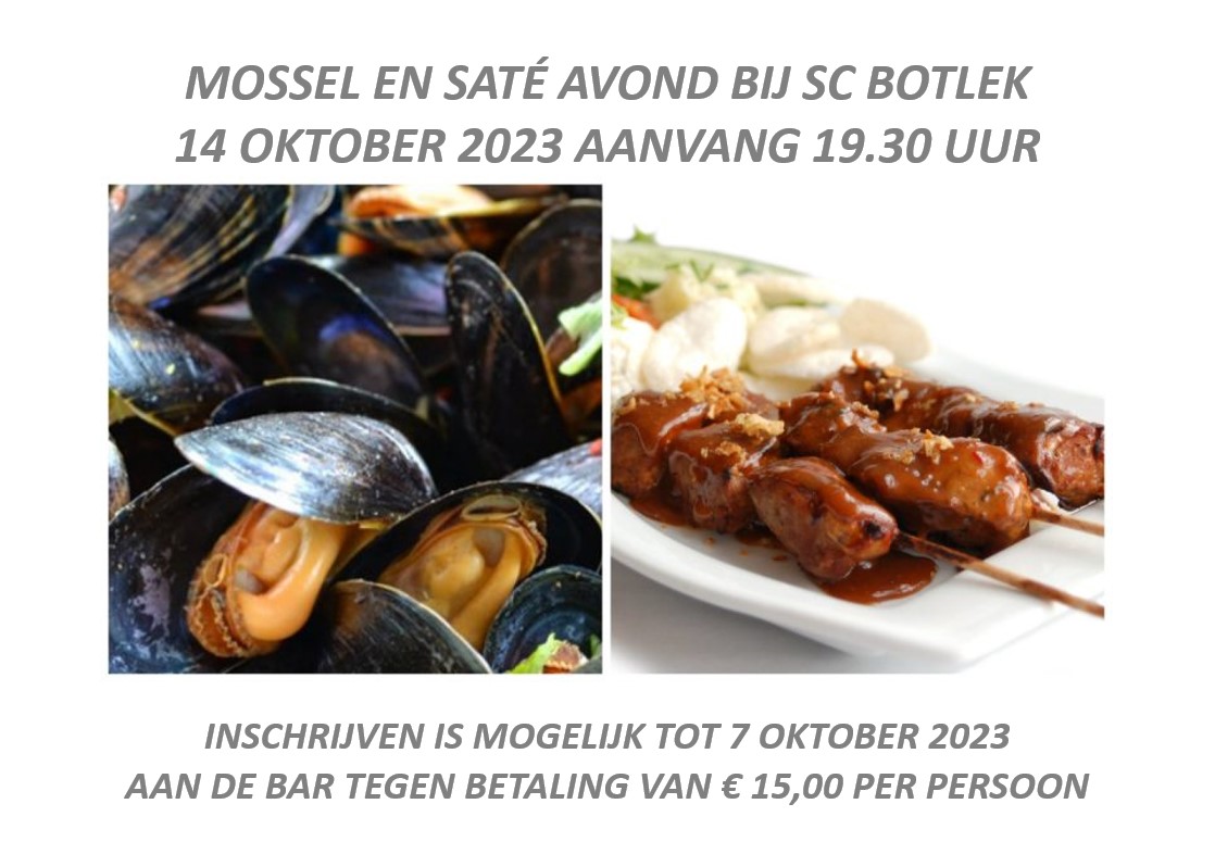 Mossel- en saté avond | SC Botlek